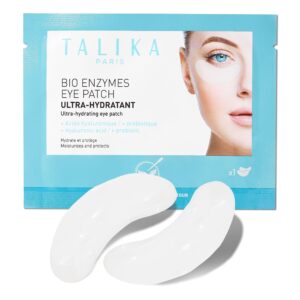 talika bio enzymes eye patch - instant ultra-moisturising under eye patches for adults - eye mask for dark circles tired eyes & puffiness - single pair under eye mask