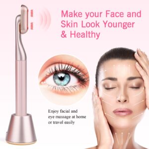 USUIE 4 in 1 Facial Wand, Red Light Therapy for Face and Neck, Facial Tools - Pink