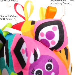 BabyBibi Soft Activity Ball - Baby Sensory and Teething Toy for Early Development & Help Develop Motor Skills - Age 0 Months +