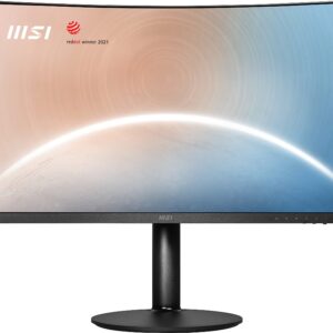 MSI Modern MD271CP, 27" Monitor, 1920 x 1080 (FHD), Curved VA, 75Hz, TUV Certified Eyesight Protection, 4ms, HDMI, Displayport, USB C, Tilt, Swivel, Height Adjustable, Pivot,Black