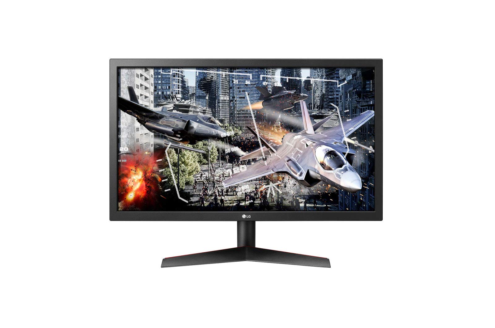 LG Electronics 24GL65B-B LCD Monitor - Ultragear 24" Full HD 16:9 Class Twisted nematic (TN) 1920 x 1080 16.7 Million Colors FreeSync 300 Nit Typical, 240 Minimum 1 ms (Renewed)