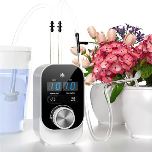 potted drip irrigation kit, automatic watering,tiny diy drip kit with 30-day programmable water timer ,led display, usb type-c cable input,suitable for indoor greenhouse plants and flowers