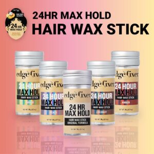 Red by Kiss Hair Wax Stick 24HR Max Hold Edge Fixer Edge Control Pomade Non-Sticky, Non-Oily Flake Free Hair Styling Wax 2.7 oz. (Unscented)