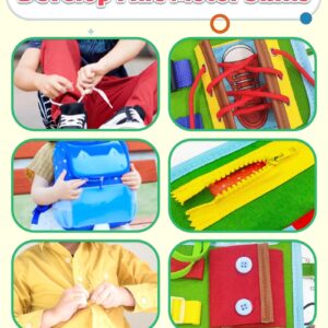 Exorany Busy Board, Montessori Toys Gifts for 1 2 3 4 Year Old Girls and Boys, Sensory Toys for Toddlers 1-3, Preschool Educational Toys Travel Activities, Learning Alphabet Animal Fine Motor Skills