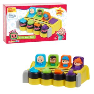 just play cocomelon pop & learn pals, features 4 cocomelon characters, learning and education, kids toys for ages 18 month