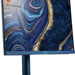 MSI Modern MD241P Ultramarine, 24" Monitor, 1920 x 1080 (FHD), IPS, 75Hz, TUV Certified Eyesight Protection, 5ms, HDMI, USB C, Tilt, Swivel, Height Adjustable, Pivot