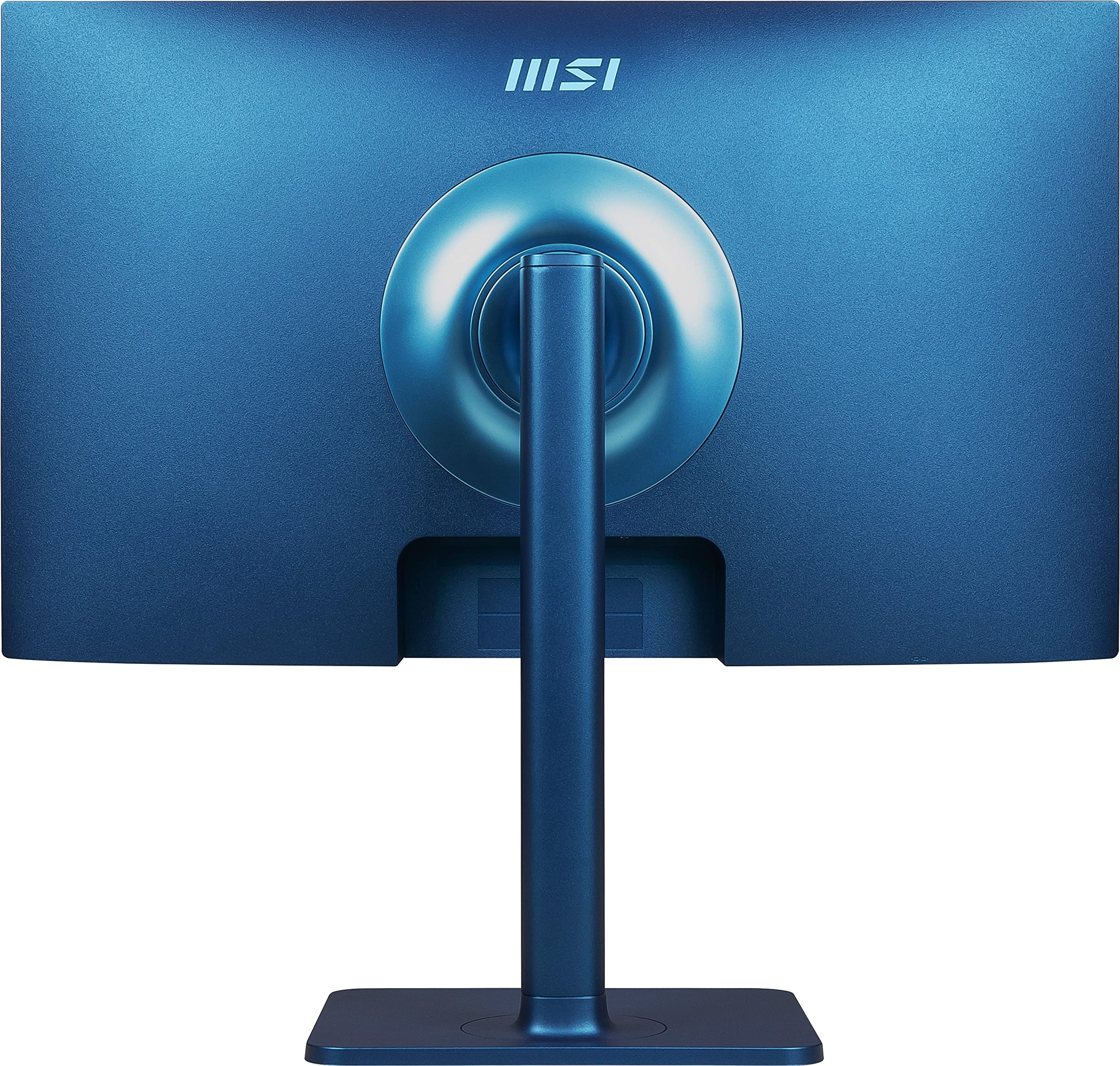 MSI Modern MD241P Ultramarine, 24" Monitor, 1920 x 1080 (FHD), IPS, 75Hz, TUV Certified Eyesight Protection, 5ms, HDMI, USB C, Tilt, Swivel, Height Adjustable, Pivot