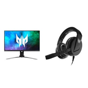 acer predator xb283k kvbmiipruzx 28" uhd 3840 x 2160ips gaming monitor | freesync premium/g-sync compatible | 144hz predator galea 311 true harmony sound gaming headset