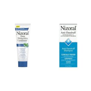 nizoral deep moisturizing conditioner 9.4 oz anti-dandruff shampoo 4 fl oz bundle