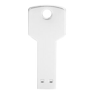 USB Flash Drive, Aluminum Alloy Key Shaped USB 2.0 Memory Stick Pen Drive Silver Thumb Drive, Portable USB Drive(8GB)