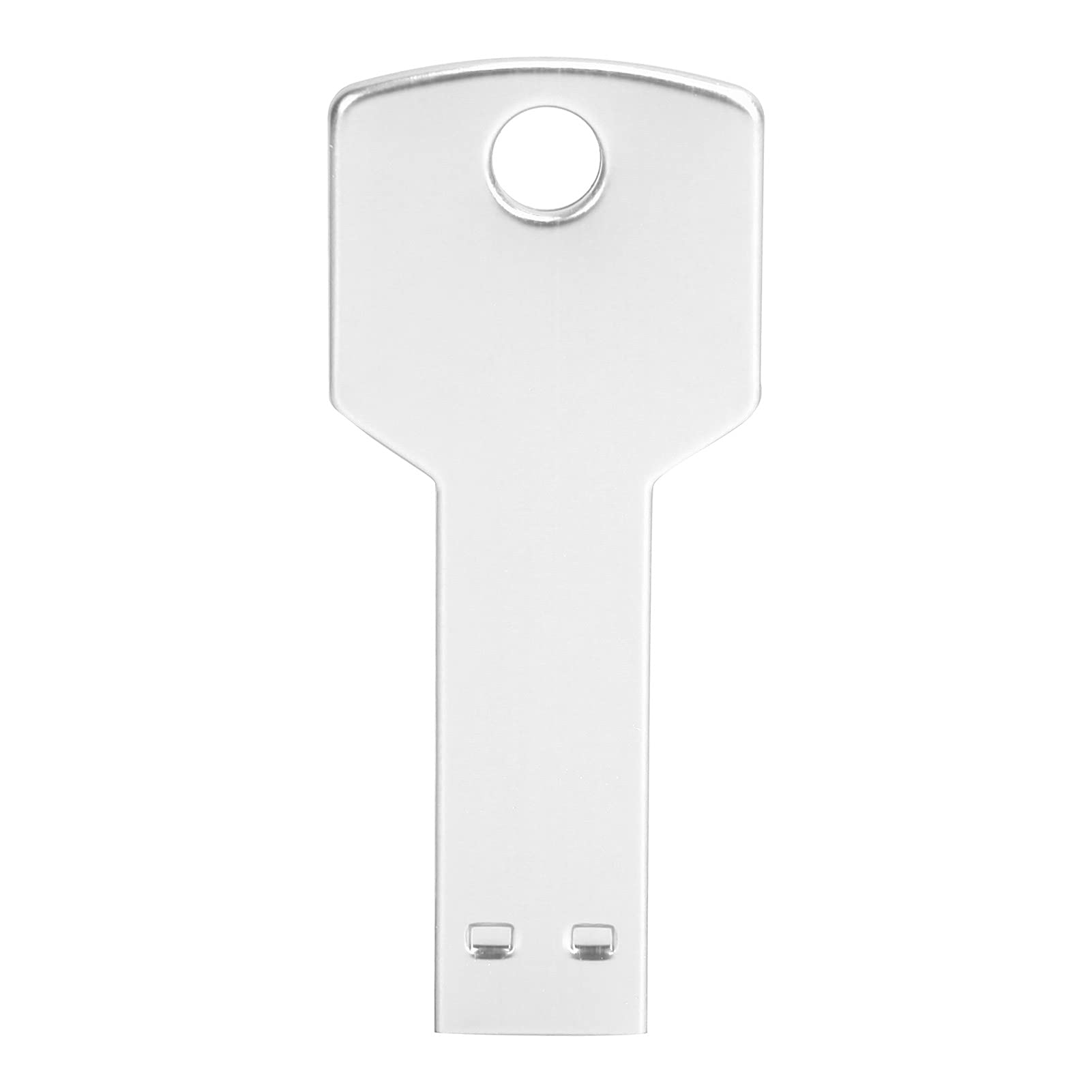 USB Flash Drive, Aluminum Alloy Key Shaped USB 2.0 Memory Stick Pen Drive Silver Thumb Drive, Portable USB Drive(8GB)