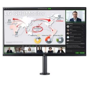 LG 32QP880-B 32'' QHD (2560 x 1440) 75Hz IPS Monitor with USB Type-C and ErgoStand (Renewed)