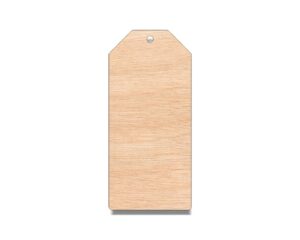 unfinished wood for crafts - long tag - large & small - pick size - unfinished wood basket room item price door hanger nursery hospital announcement - various size, 1/8 inch thickness, 1 pcs