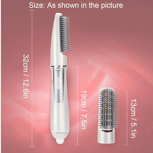 2-In-1 Electric Hair Dryer Styling Tool - Blow Dryer Brush with Teasing Comb, 3 Gear Adjustable Hair Straightener (US Plug)