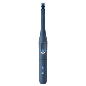 hum by Colgate Smart Rhythm Sonic Toothbrush Kit, Battery-Powered, Slate Grey