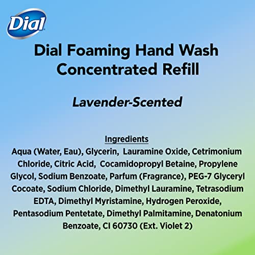 Dial Foaming Hand Wash Concentrated Refill, Lavender-scented, 8 pack, 6.72 fl oz