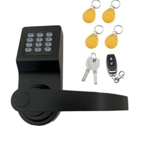 Colosus Electronic Trusted Digital Keyless Door Lock, Keypad – Smartcode Security, Grant & Control Access for Home, Office (Black - 4 Key Fobs)