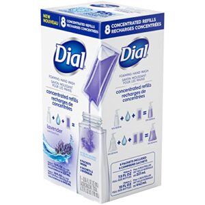 Dial Foaming Hand Wash Concentrated Refill, Lavender-scented, 8 pack, 6.72 fl oz