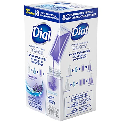 Dial Foaming Hand Wash Concentrated Refill, Lavender-scented, 8 pack, 6.72 fl oz