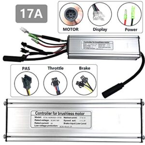 Shanrya Stable Electric Bicycle Controller, Double‑Drive Controller, Long Life Durable 17A for Bicycle Bike Parts E-Bike