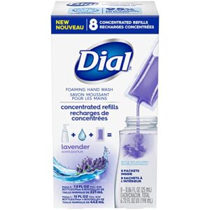 dial foaming hand wash concentrated refill, lavender-scented, 8 pack, 6.72 fl oz