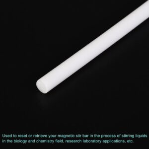 MECCANIXITY Magnetic Stir Bar Retriever 350mm(13.78 inch) Length Flexible PTFE Coating White