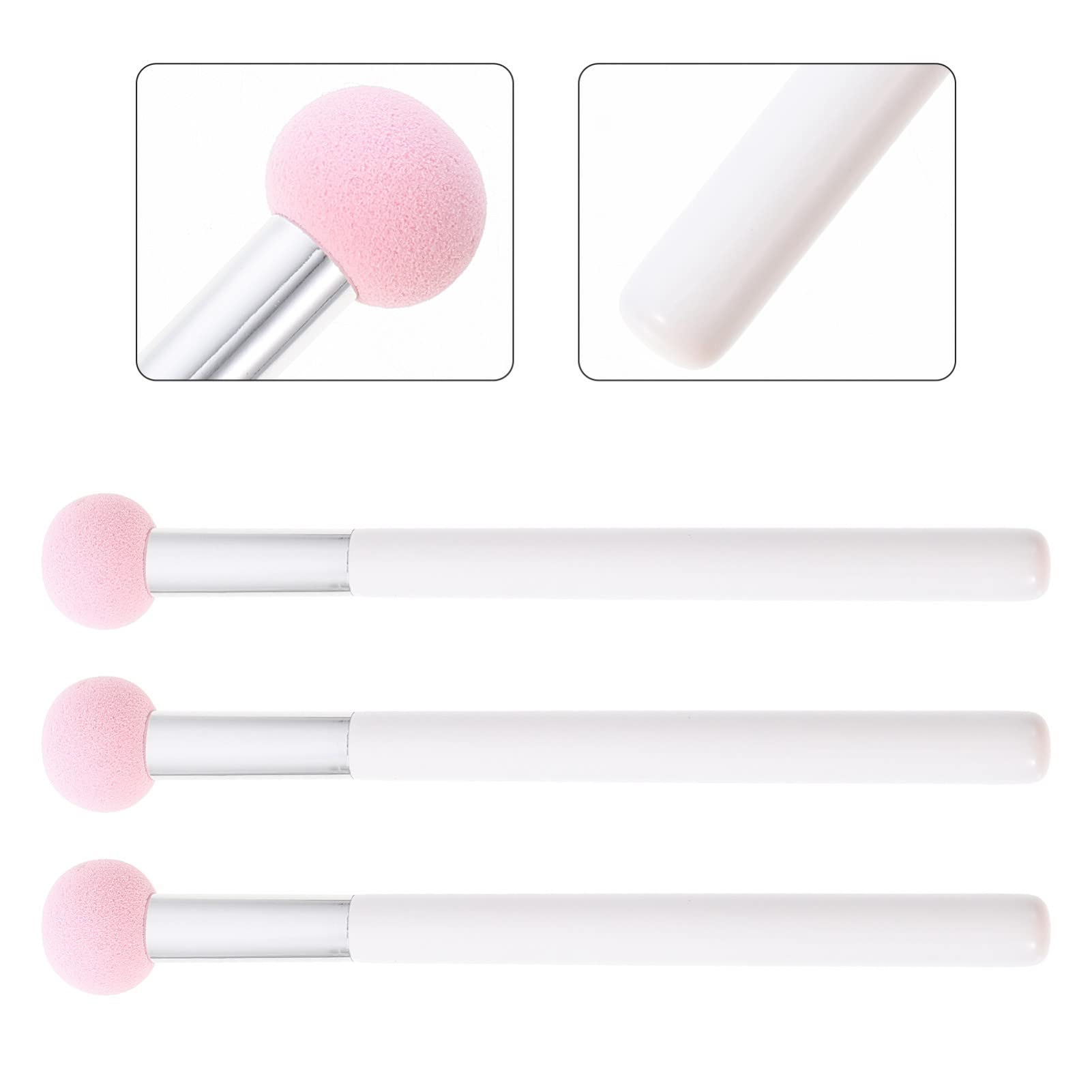 Lurrose 3Pcs Foundation Sponge Powder Puff Mushroom Head Dry and Wet Makeup Puff Makeup Brush Sponge Applicator Concealer Brush Sponge for Women Girls