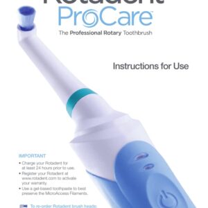 Rotadent ProCare Short-Tip Replacement Brush Head; FITS The ROTADENT PROCARE/Contour Toothbrush Models ONLY (Does NOT FIT The Classic, Legacy, OR Plus Models)…