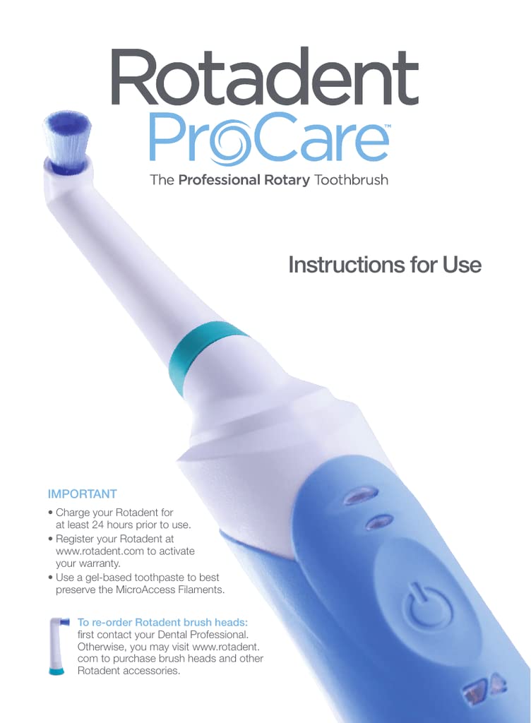 Rotadent ProCare Short-Tip Replacement Brush Head; FITS The ROTADENT PROCARE/Contour Toothbrush Models ONLY (Does NOT FIT The Classic, Legacy, OR Plus Models)…