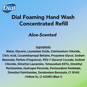 Dial Foaming Hand Wash Concentrated Refill, Aloe-scented, 8 pack, 6.72 fl oz