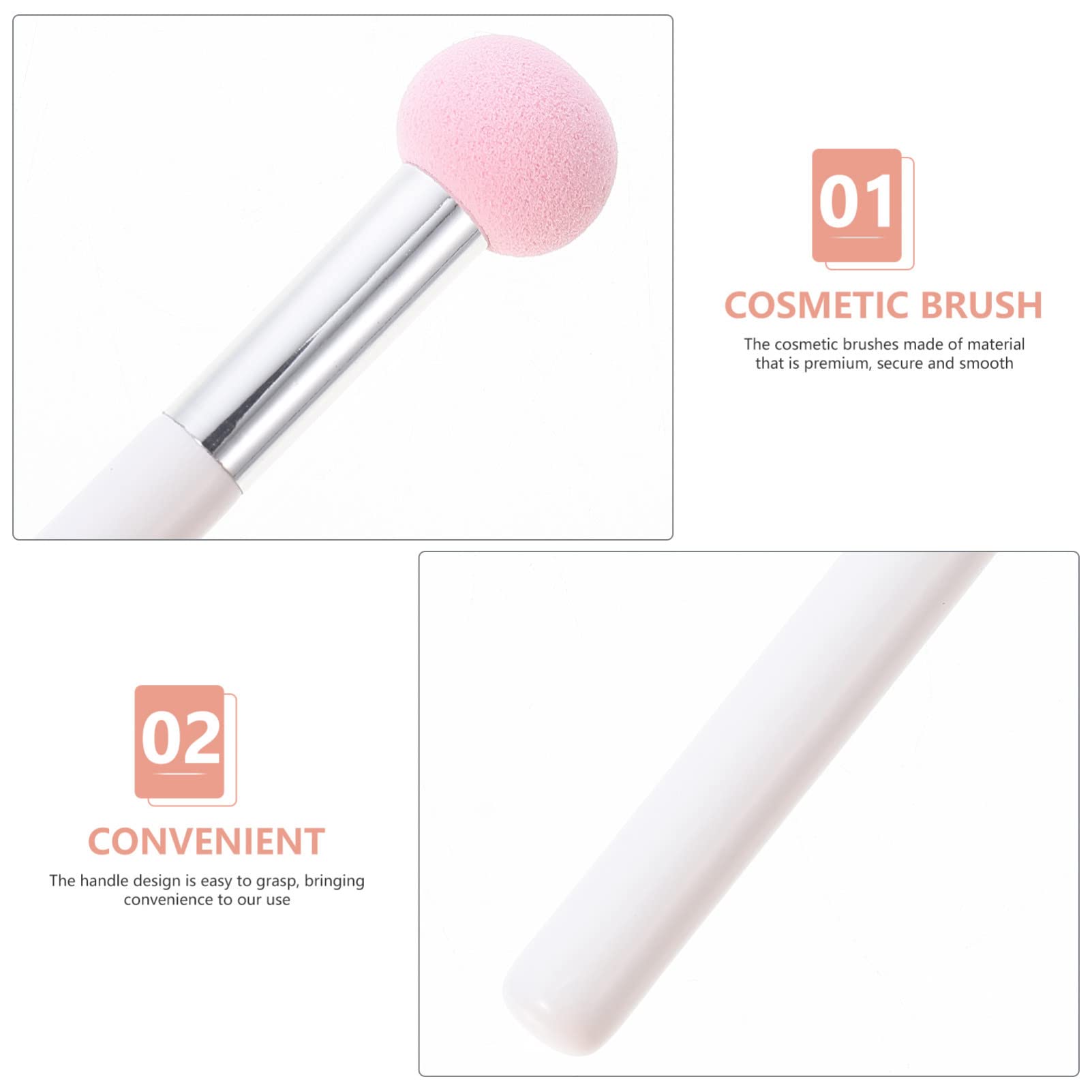 Lurrose 3Pcs Foundation Sponge Powder Puff Mushroom Head Dry and Wet Makeup Puff Makeup Brush Sponge Applicator Concealer Brush Sponge for Women Girls