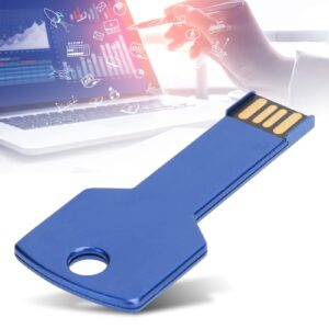 USB Flash Drive, Aluminum Alloy Key Shaped USB 2.0 Memory Stick Pen Drive Black Thumb Drive, Portable USB Drive(32GB)