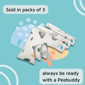 Peebuddies 3-Pack - Newborn Pee Shield - Absorbent, Easy-to-use Diaper Changing Cover for Baby Boys - Essential Baby Accessory for New Parents - Pee Teepee (Snowy Trees)