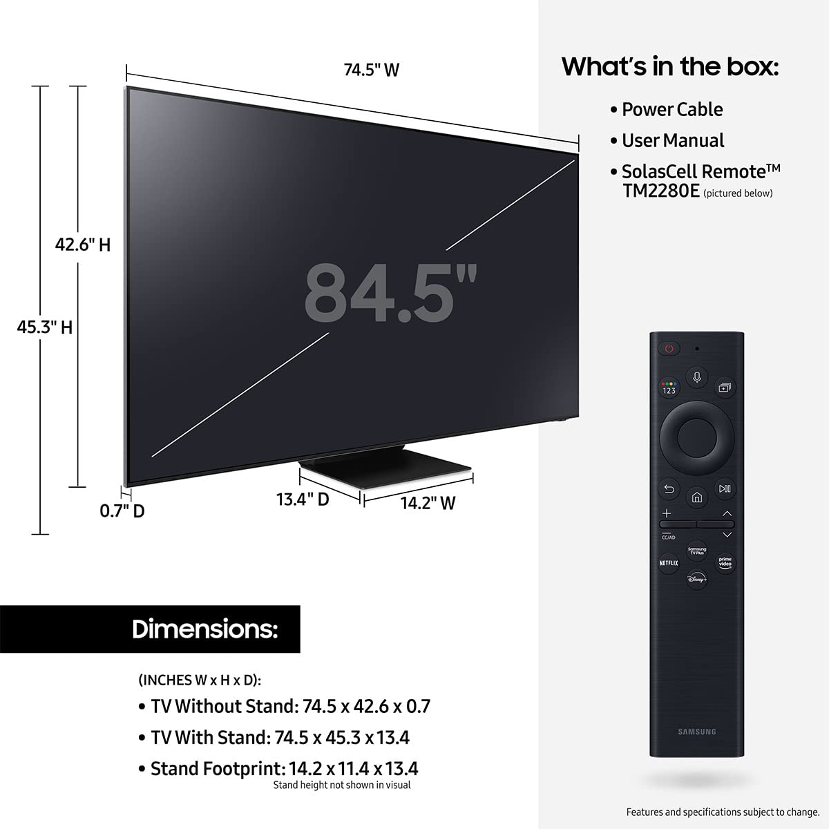 SAMSUNG 85-Inch Class Neo QLED 8K QN800B Series Mini LED Quantum HDR 32x, Dolby Atmos, Object Tracking Sound+, Ultra Viewing Angle, Smart TV with Alexa Built-In (QN85QN800BFXZA, 2022 Model)