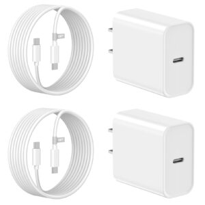 fuhaya iphone charger 10 ft, [mfi certified] 2 pack 20w usb-c charger fast charging block with 10ft long usb c to lightning cable compatible for iphone 14/14 plus/14 pro/14 pro max/13/12/11/xs/xr/x/8