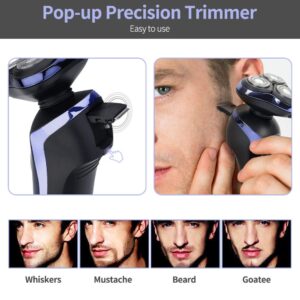 Electric Razor for Men, Men Shaver Beard Trimmer, Electric Shaver Waterproof USB Fast Charging, Cordless Beard, Nose, Hair Trimmer, Best Gift for Father Day, Boy Friend