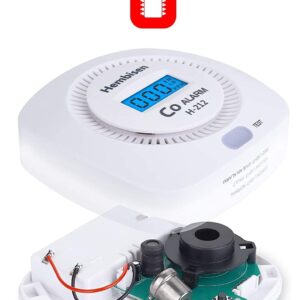 Carbon Monoxide Detectors - Hembisen CO Alarm Detector Monitor Battery Operated with Digital Display for House Kitchen Restaurant Hotel Office