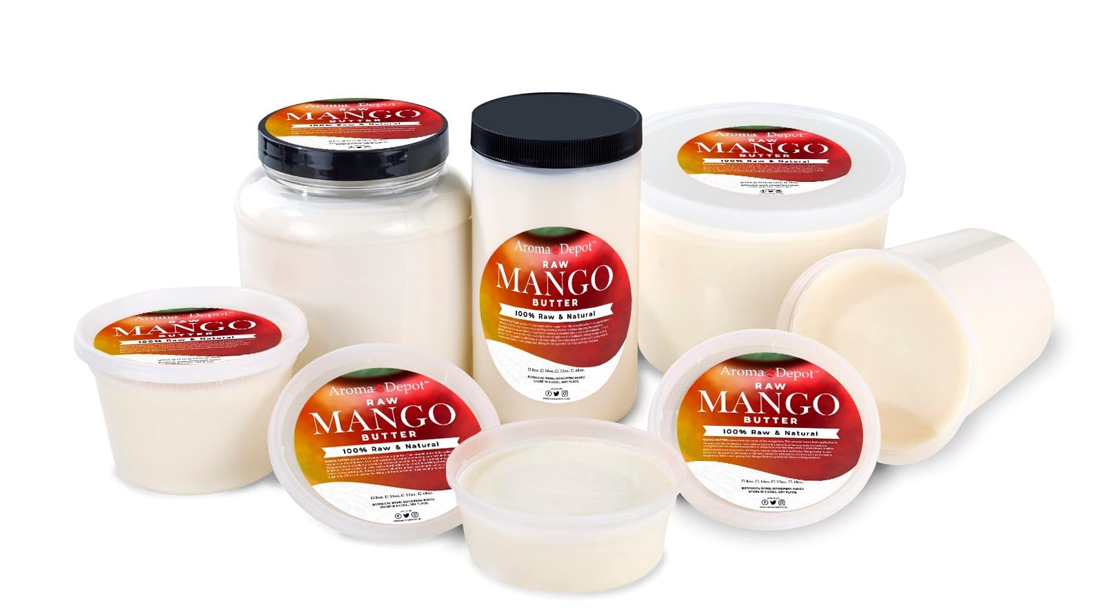 5 lbs Raw Mango Butter Unrefined 100% Natural Premium Quality Pure Great for Skin, Body, Hair Care. DYI Body Butter, Lotions, Creams Reduces Fine Lines, Wrinkles, used for eczema psoriasis