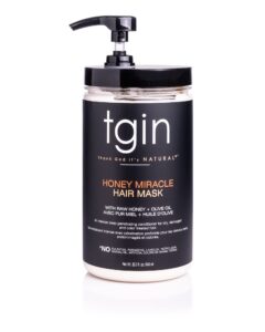 tgin honey miracle hair mask - jumbo, 32 fl oz - deep conditioner for natural, dry, damaged, colored treated hair - type 3c and 4c hair