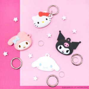 iFace Hello Kitty ♡ Pusheen Case Designed for Apple AirTag - Silicone Protective Air Tag Cover [Limited Edition] [Cute Character Case] [Carabiner Keychain Clip Included] [for Dog Collars, Keys, etc.]