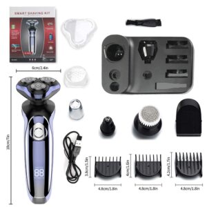 Electric Razor for Men, Men Shaver Beard Trimmer, Electric Shaver Waterproof USB Fast Charging, Cordless Beard, Nose, Hair Trimmer, Best Gift for Father Day, Boy Friend