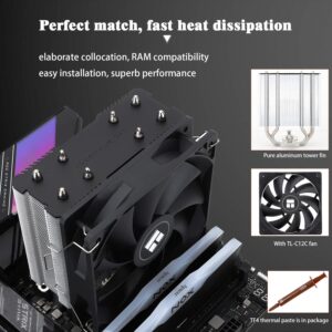 Thermalright Assassin X120 Refined SE CPU Air Cooler, 4 Heat Pipes, TL-C12C PWM Fan, Aluminium Heatsink Cover, AGHP Technology, for AMD AM4 AM5/Intel LGA 1150/1151/1200/1700