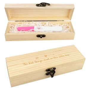 blinking stars pregnancy test keepsake box, surprise pregnancy announcements for grandparents dad aunt and uncle, wooden baby annouced box for grandma auntie