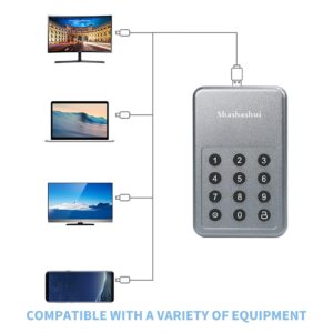 sasashui Encrypted Hard Drive AES256 encrypted Hard Drive with Password (1TB)