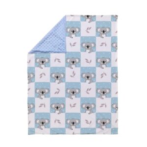 duise koala bear child blanket boys soft baby blanket, fleece kids girl security cute animal blanket plush dot toddler newborn blanket for nursery stroller crib receiving blanket infant unisex