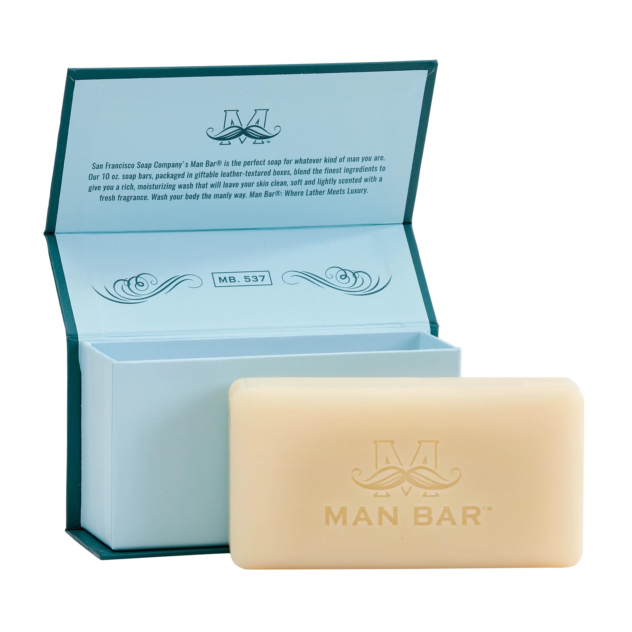 San Francisco Soap Company Coastal Driftwood Fragrance Man Bar - CLEAN - No Harmful Chemicals - Good for All Skin Types - Made in the USA