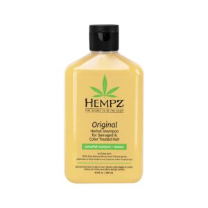 hempz, original herbal shampoo, sweet banana and floral scent, damaged or color treated hair, 8.5 oz.