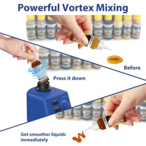 FOUR E'S SCIENTIFIC LED Digital Vortex Mixer Speed 0-3000rpm, Orbital Diameter 6mm,Touch,Timer and Continuous Modes,with Platform Pad for Test Tubes and Small Vessels