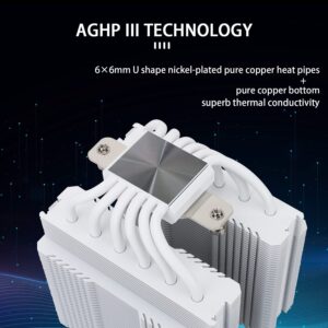 Thermalright Peerless Assassin 120 SE ARGB White CPU Air Cooler, 6 Heat Pipes Cooler, Dual 120mm C12CW-S PWM Fan, Aluminium Heatsink Cover, AGHP Technology, for AMD AM4 AM5/Intel 1700/1150/1151/1200