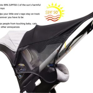 iCaicoyo Stroller Sun Shade for Doona Stroller and Baby Car seat, UV Protection Sun Cover for Baby Pushchairs Strollers Functional Sun Protection Shade and Sleep Aid for Infant Buggy Carrycot